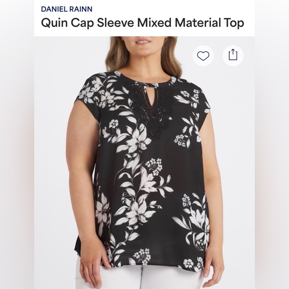 Daniel Rainn | Tops | Daniel Rainn Black And White Floral Blouse | Poshmark